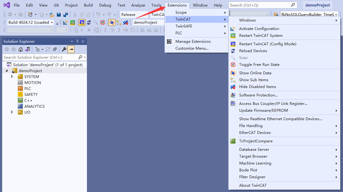 TwinCAT 3菜单栏、工具栏及快捷键使用技巧: TwinCAT 3嵌入VS2019后，项目新建，以及菜单栏中TwinCAT相关选项如何使用 | 倍福虚拟学院